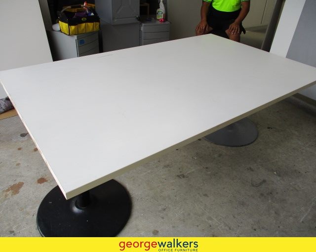 Office Table Boardroom Table White - 1110mm – George Walkers Office ...